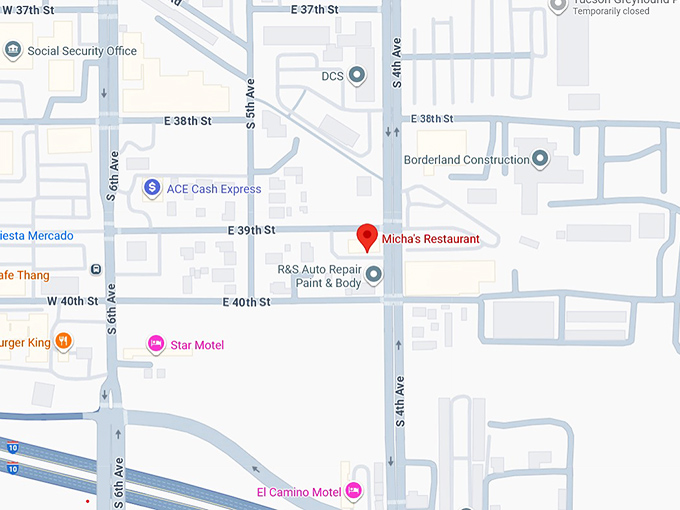 16. micha's restaurant map