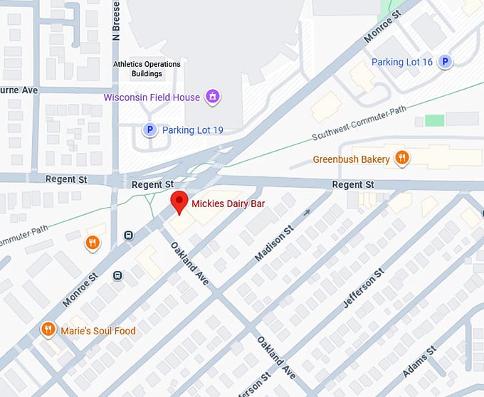 16. mickies dairy bar map