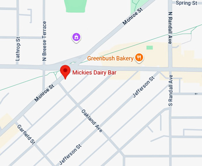 16. mickies dairy bar map