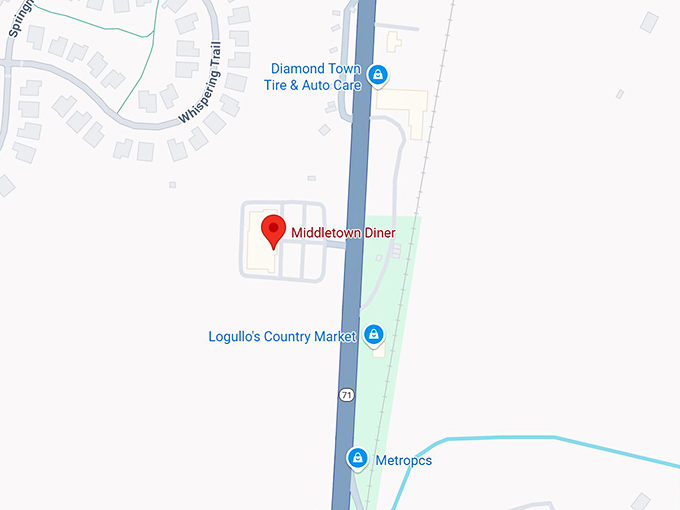 middletown diner map