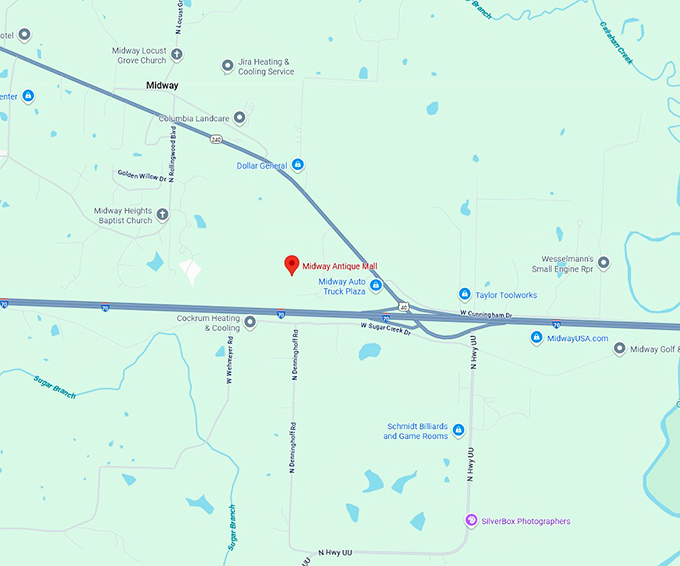 16. midway antique mall map