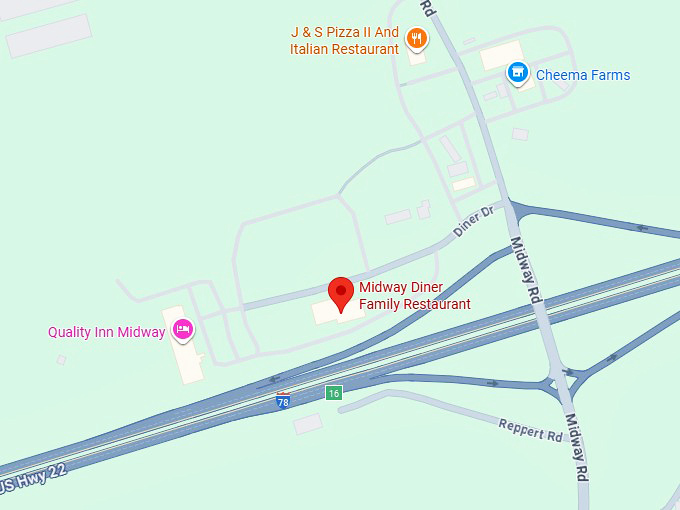 16. midway diner family restaurant map
