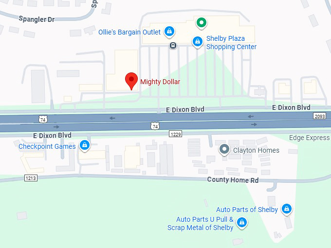 16. mighty dollar (1635 e dixon blvd) map