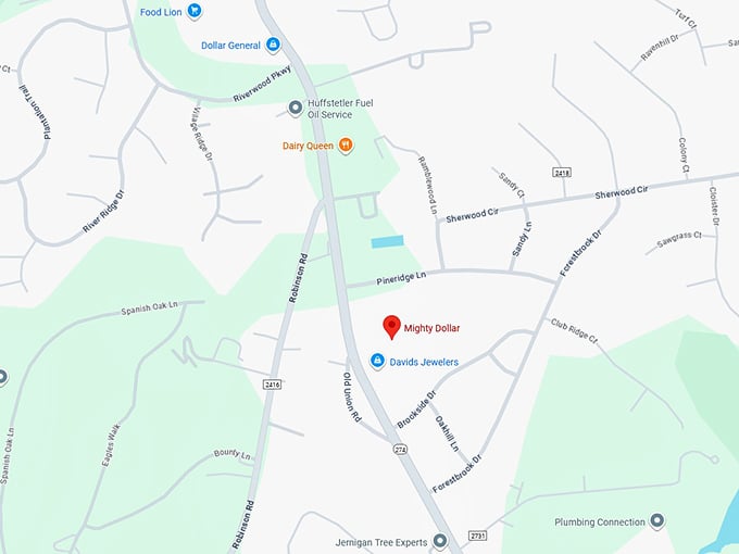 16. mighty dollar (3256 union rd) map