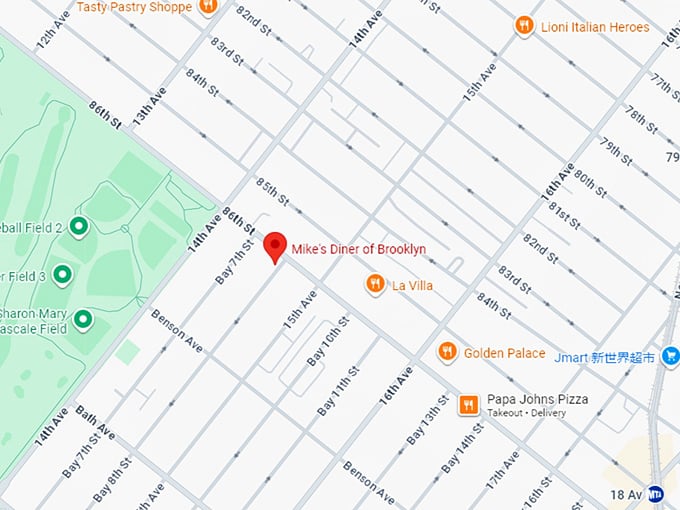 16. mike’s diner map