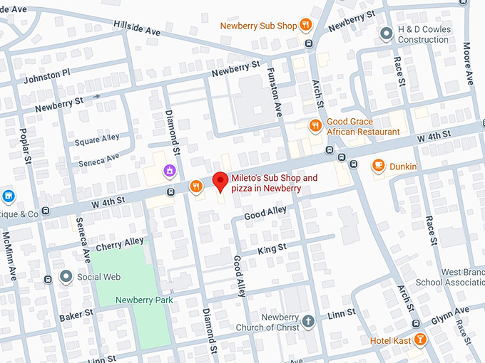 16. mileto's sub shop and pizza in newberry map