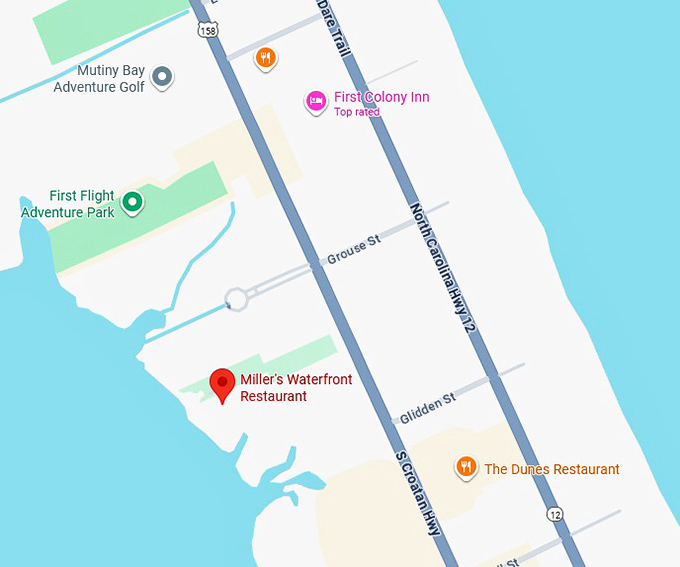 16. miller's waterfront restaurant map