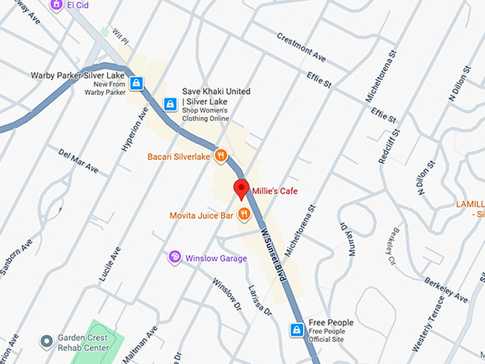 16. millie's cafe map