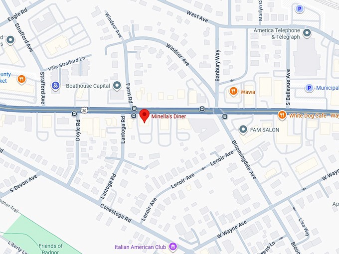 16. minella's diner map