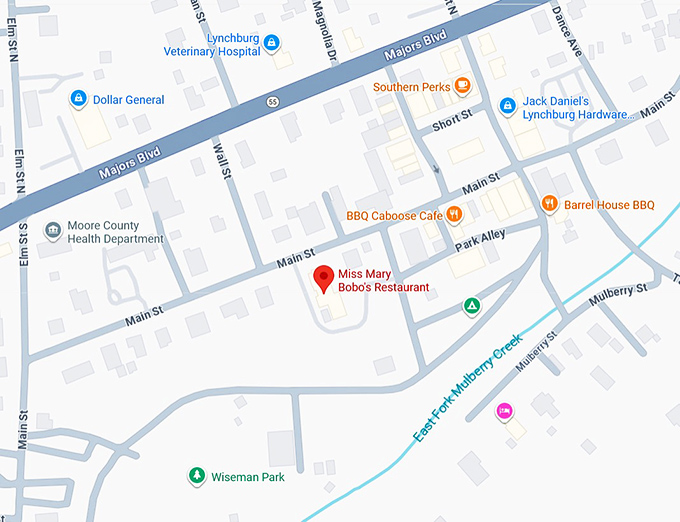 16. miss mary bobo's restaurant map