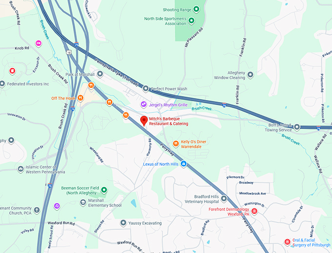 16. mitch's barbeque restaurant & catering map