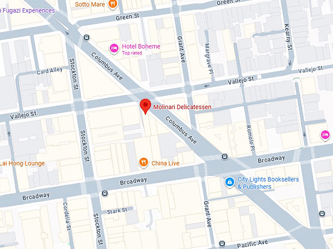 16. molinari delicatessen map
