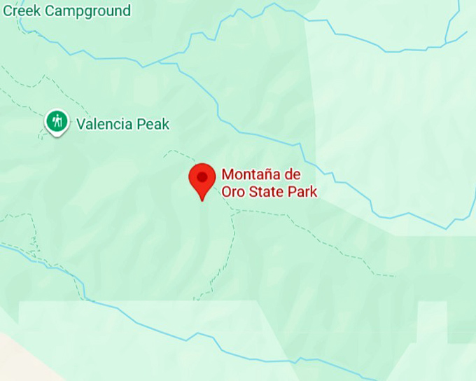 16. monta&ntilde;a de oro state park map