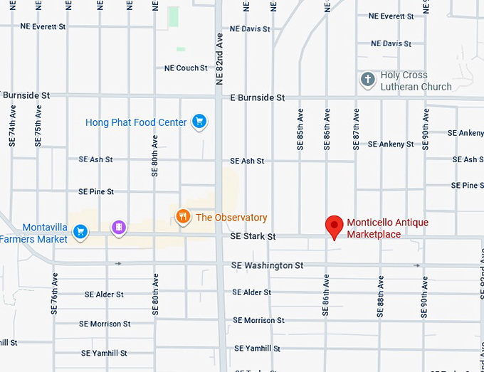 16. monticello antique marketplace map