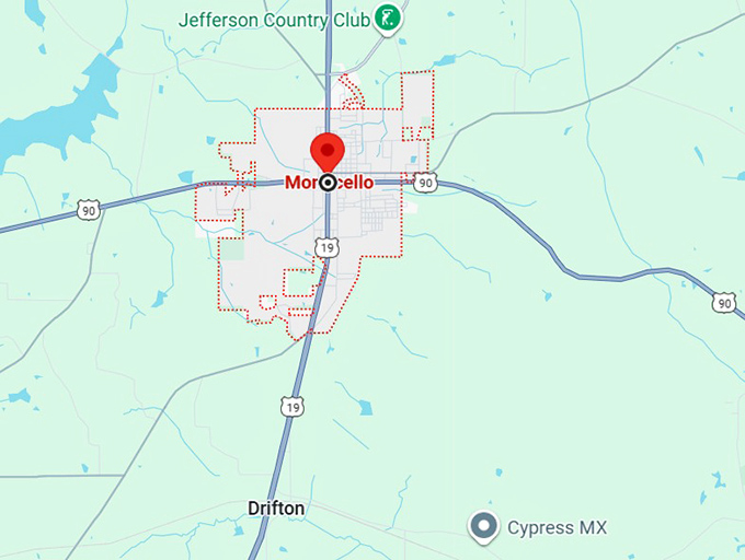 16. monticello, fl map