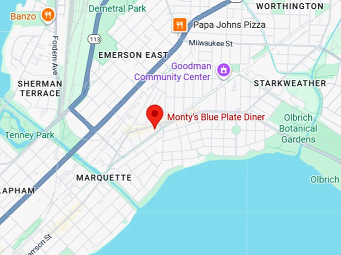 16. monty&rsquo;s blue plate diner map