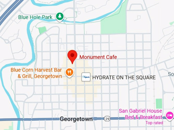 16. monument cafe map