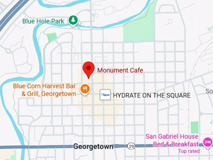 16. monument cafe map