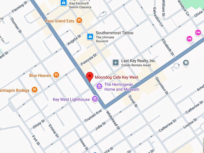 16. moondog cafe key west map