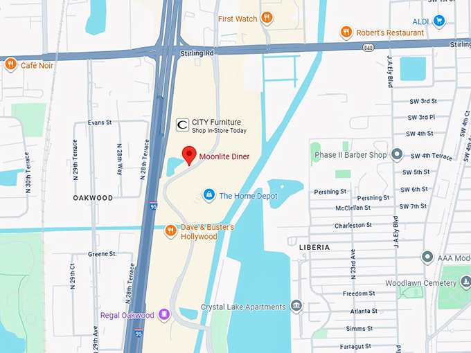 16. moonlite diner map