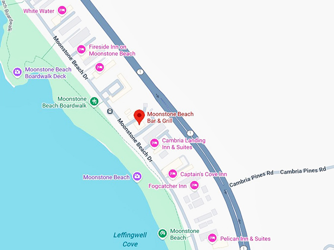 16. moonstone beach bar & grill map