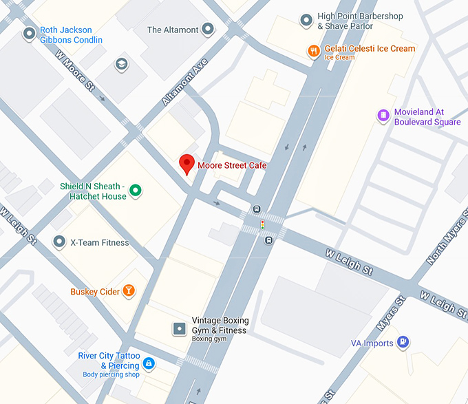 16. moore street cafe map