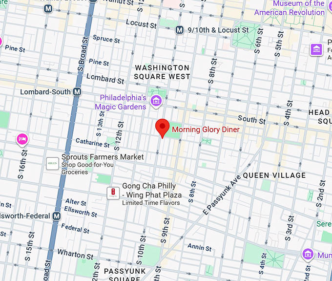 16. morning glory diner map