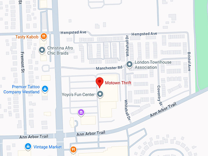 16. motown thrift map