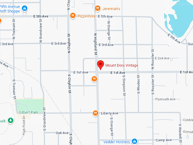 16. mount dora vintage map