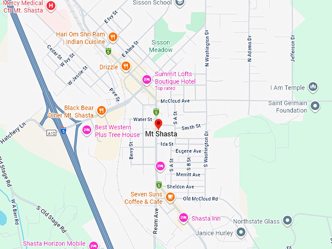 16. mount shasta map