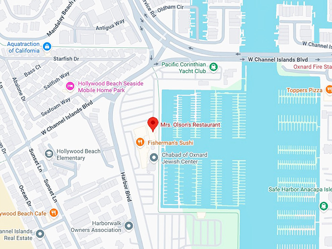 16. mrs. olson's restaurant map