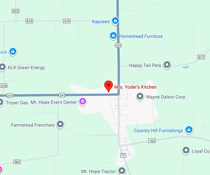 16. mrs. yoder's kitchen map