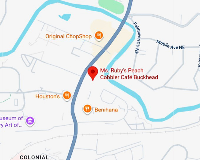 16. ms. ruby's peach cobbler caf&eacute; buckhead map