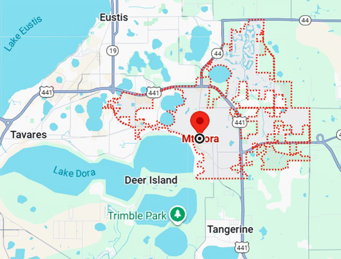 16. mt dora, fl map