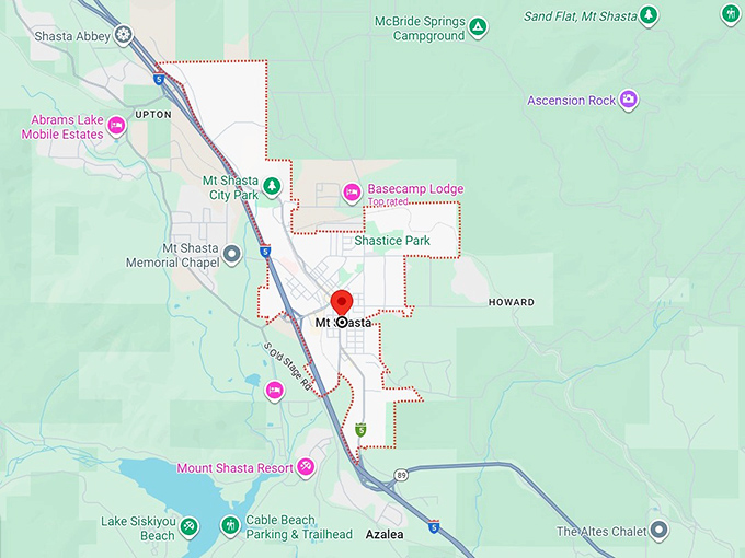 16. mt shasta, ca map