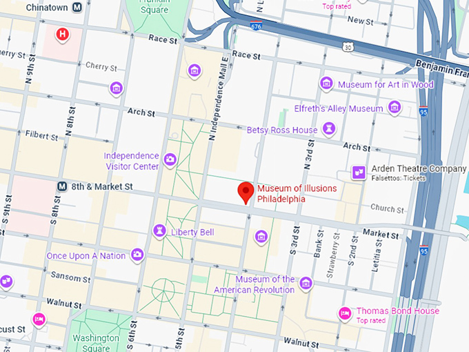 16. museum of illusions philadelphia map