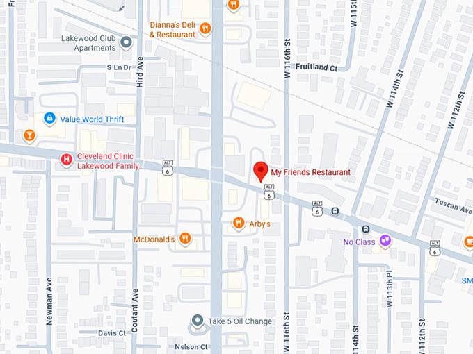 my friends restaurant map