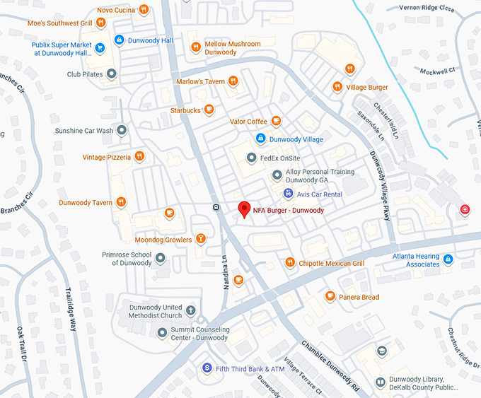 16. nfa burger dunwoody map