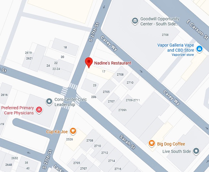 16. nadine's restaurant map