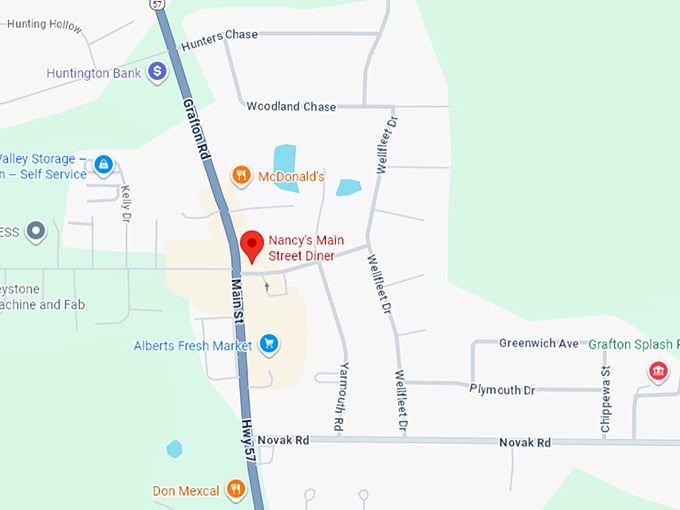 16. nancy's main street diner map