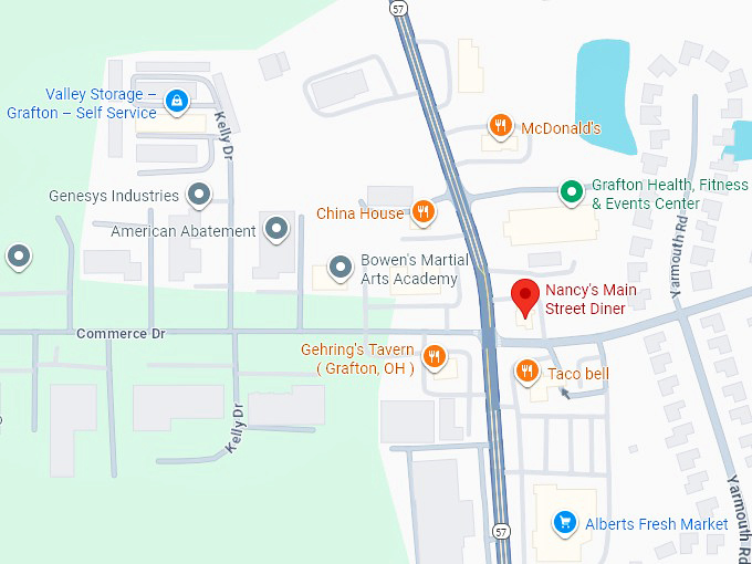 16. nancy's main street diner map