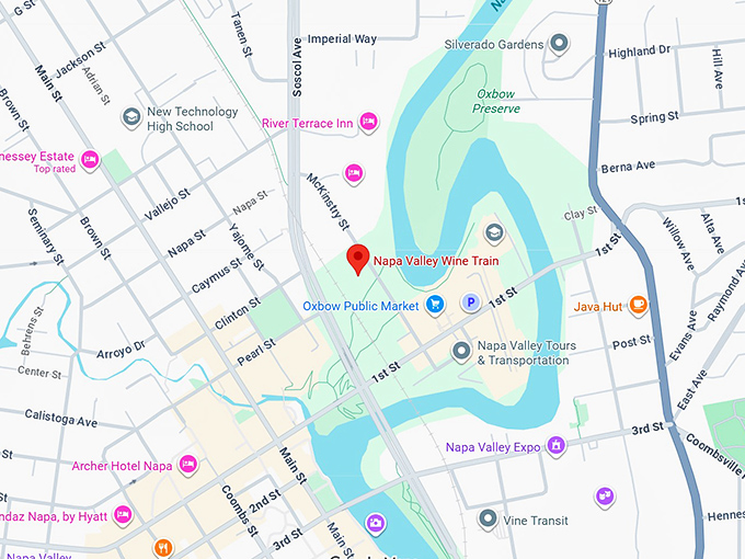 16. napa valley wine train map