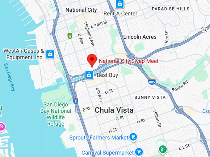 16. national city swap meet map