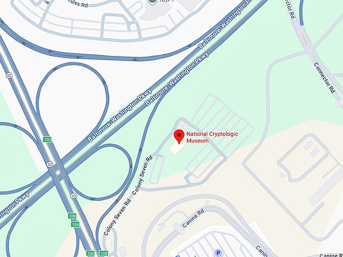 16. national cryptologic museum map