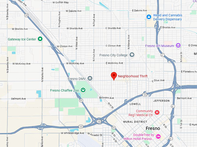 16. neighborhood thrift map