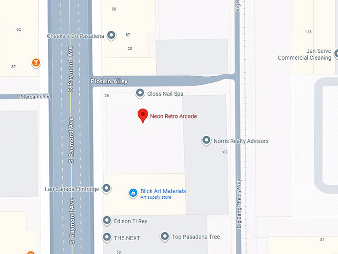 16. neon retro arcade map