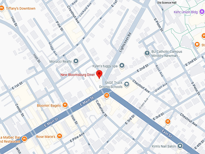 16. new bloomsburg diner map