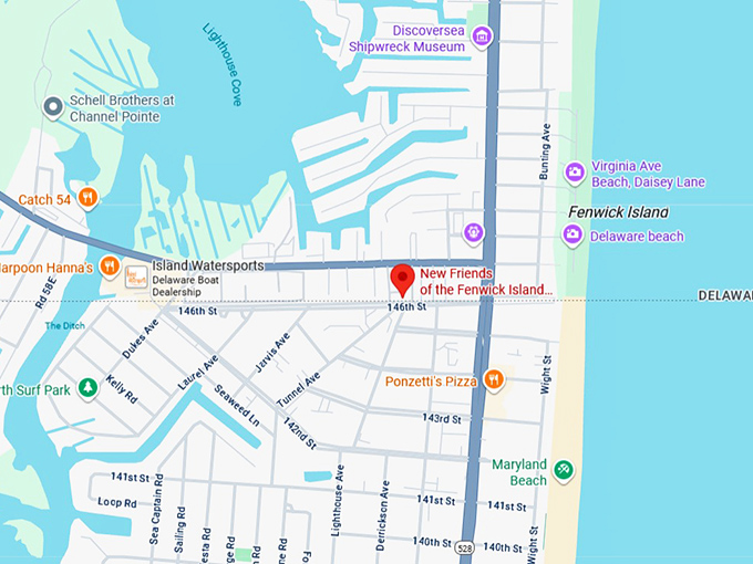 16. new friends of the fenwick island lighthouse map