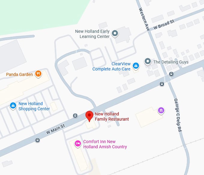 16. new holland family restaurant map