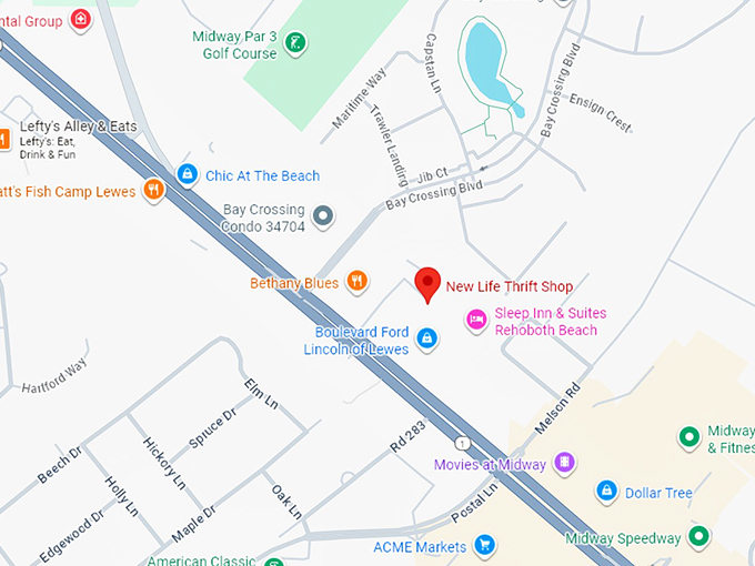 16. new life thrift shop map